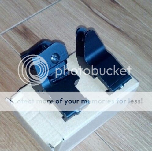 Larue rear fixed QD BUIS w/same plane XS rear aperture $75 shipped ...